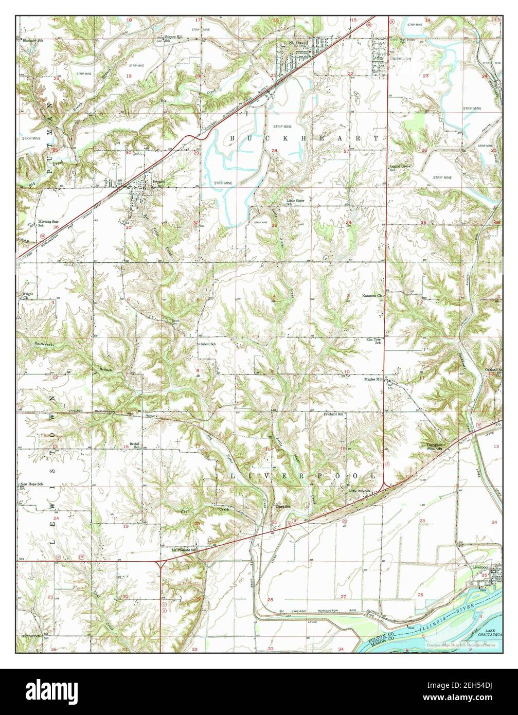 St David, Illinois, map 1947, 1:24000, United States of America by ...