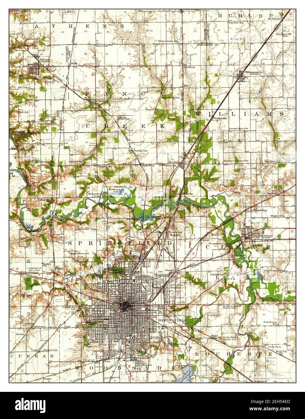 Springfield, Illinois, map 1940, 1:62500, United States of America by ...