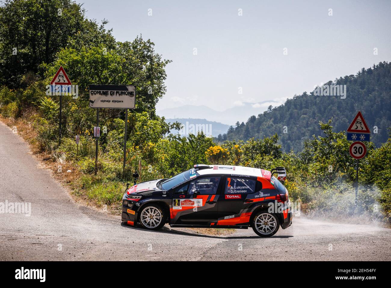 02 LUKYANUK Alexey (RUS), EREMEEV Dmitry (RUS), Team Sainteloc Junior Team,Citroen C3 R5, action ...