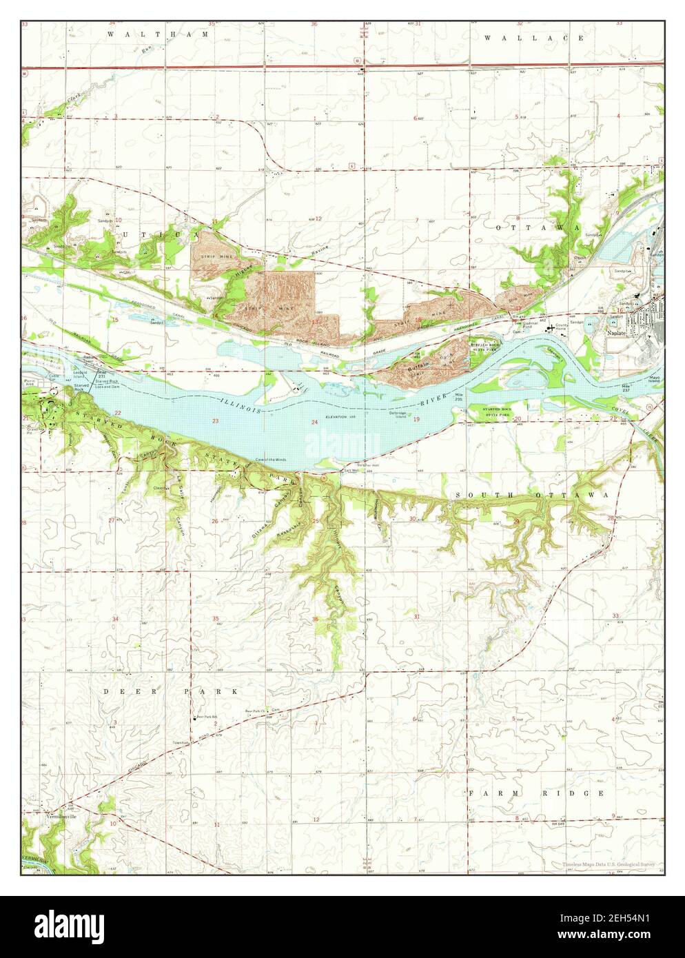 Starved Rock, Illinois, map 1970, 1:24000, United States of America by ...