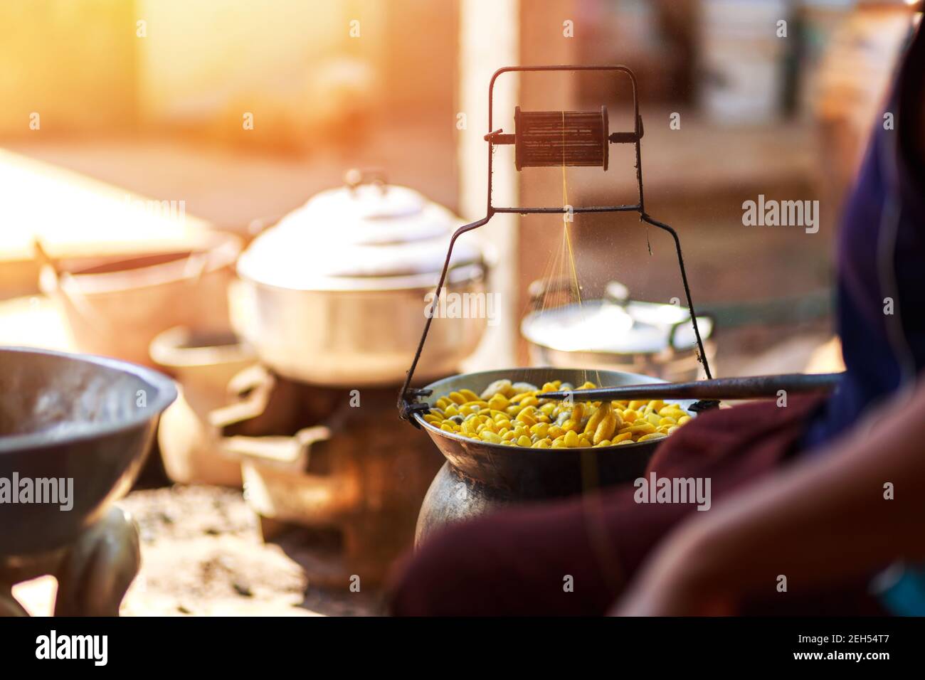 Boiling the cocoons hi-res stock photography and images - Alamy