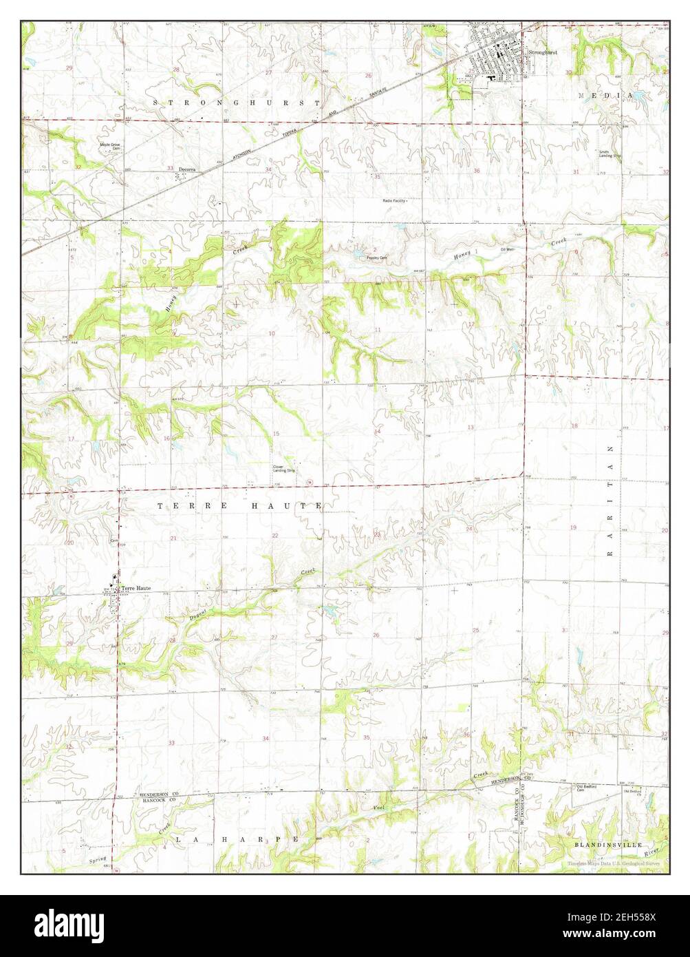 Stronghurst, Illinois, map 1974, 1:24000, United States of America by ...
