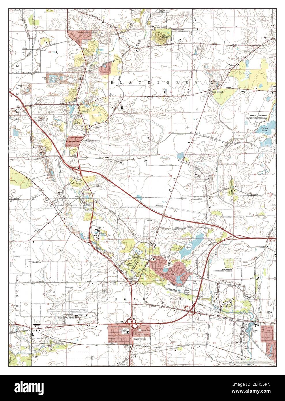 Sugar Grove, Illinois, map 1993, 1:24000, United States of America by ...