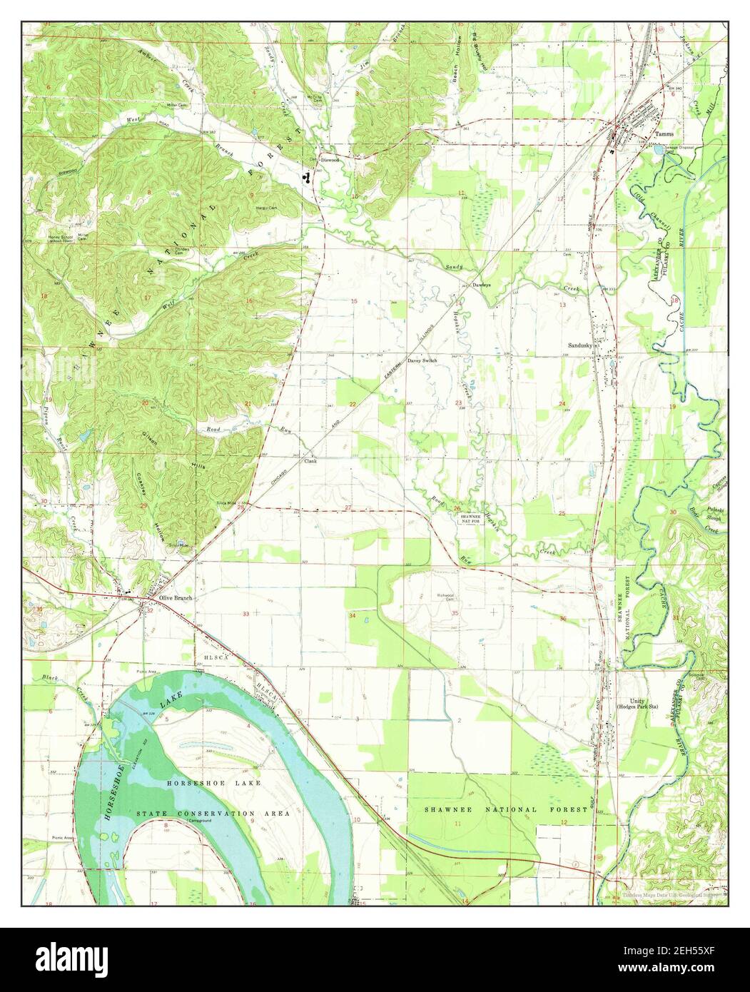 Tamms, Illinois, map 1967, 1:24000, United States of America by ...