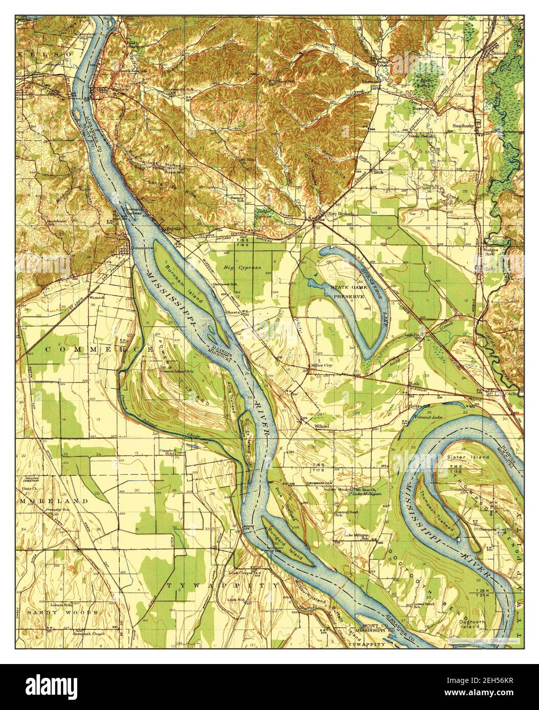 Map of thebes illinois hi-res stock photography and images - Alamy
