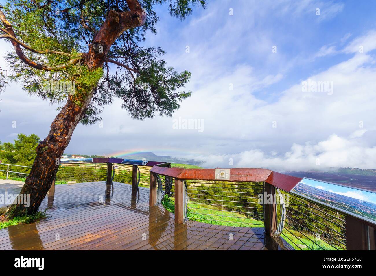 Malkia, Israel - February 18, 2021: View of the Malkia observation ...