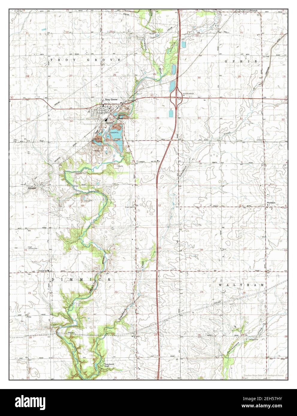 Troy Grove, Illinois, map 1993, 1:24000, United States of America by ...