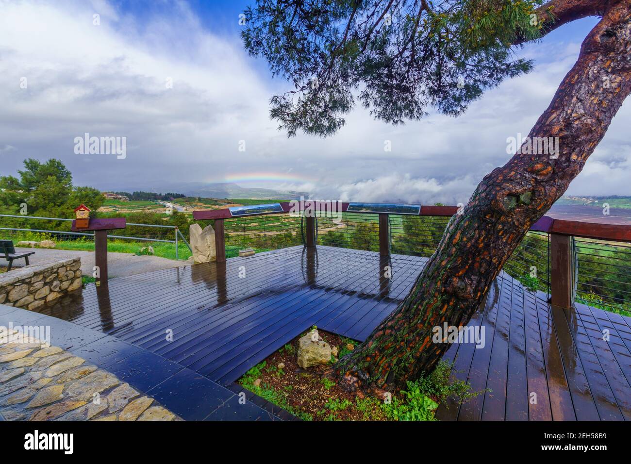 Malkia, Israel - February 18, 2021: View of the Malkia observation ...