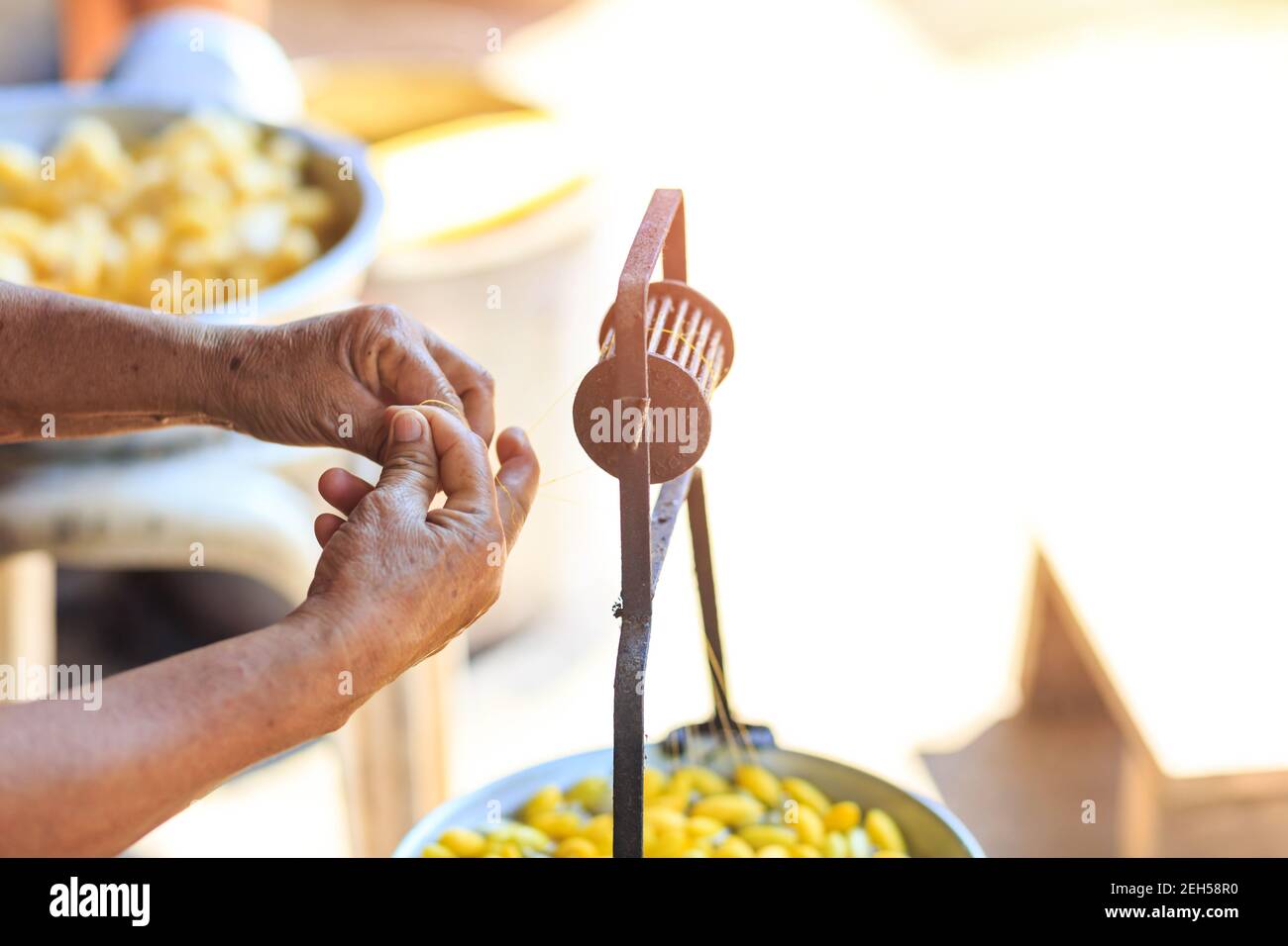 Boiling The Cocoons High Resolution Stock Photography and Images - Alamy
