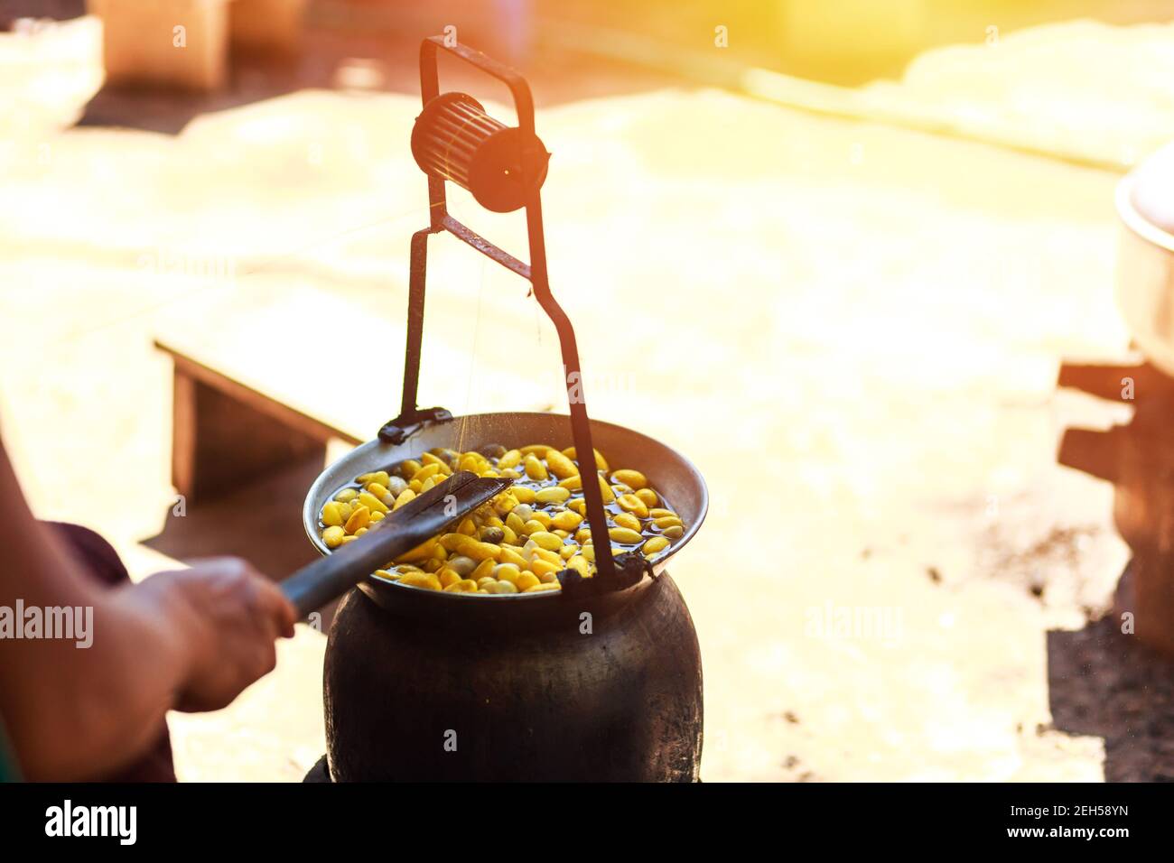 Boiling the cocoons hi-res stock photography and images - Alamy