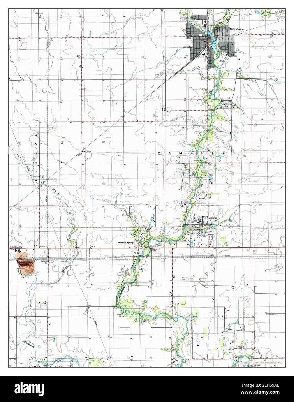 Villa Grove, Illinois, map 1998, 1:24000, United States of America by ...