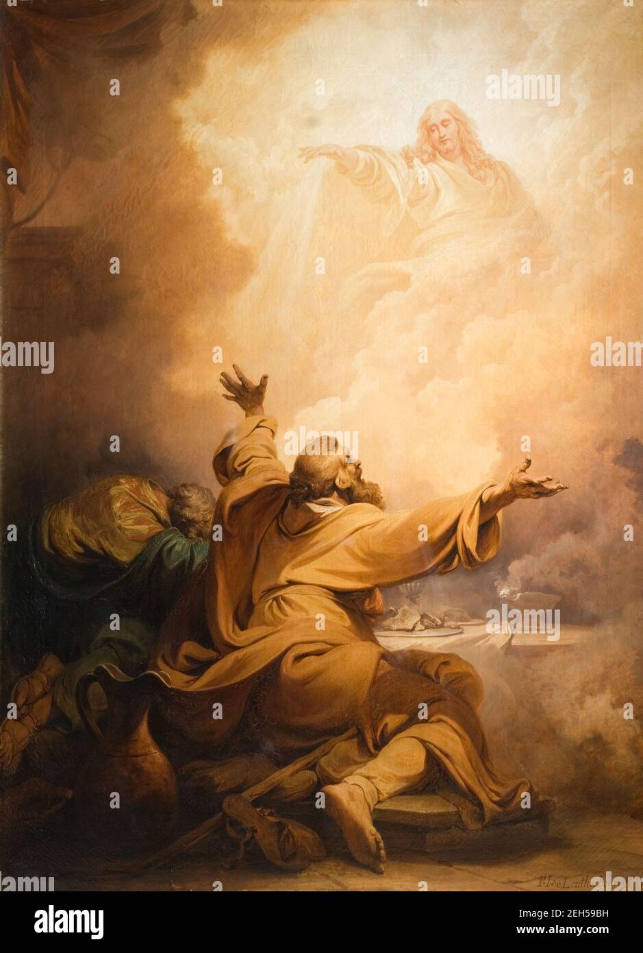 Christ Appearing To The Disciples At Emmaus, 1797 Stock Photo - Alamy