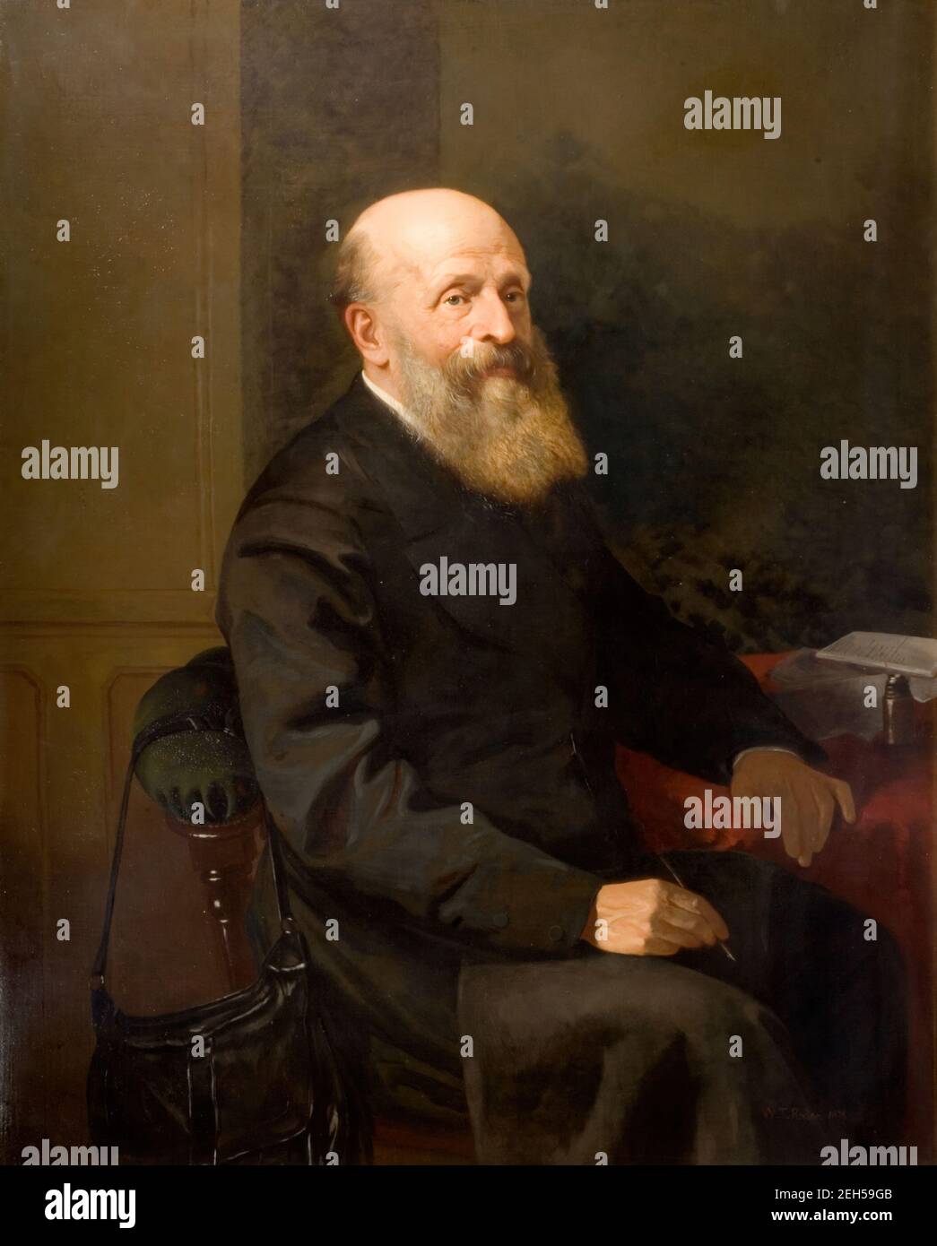 Portrait of John Birt Davies, 1873. John Birt Davies was Birmingham's ...
