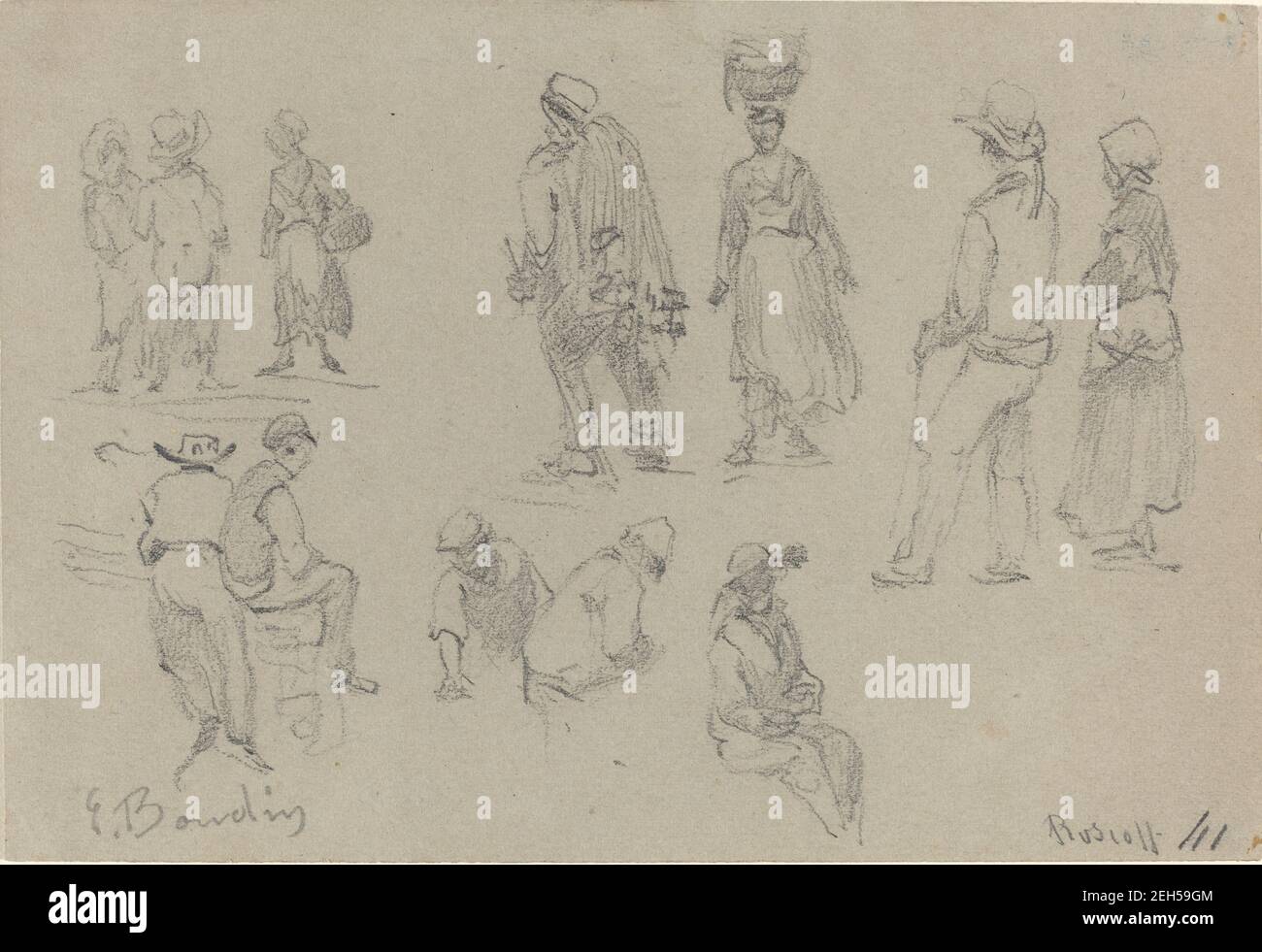 Provincial Figures, late 19th century Stock Photo - Alamy