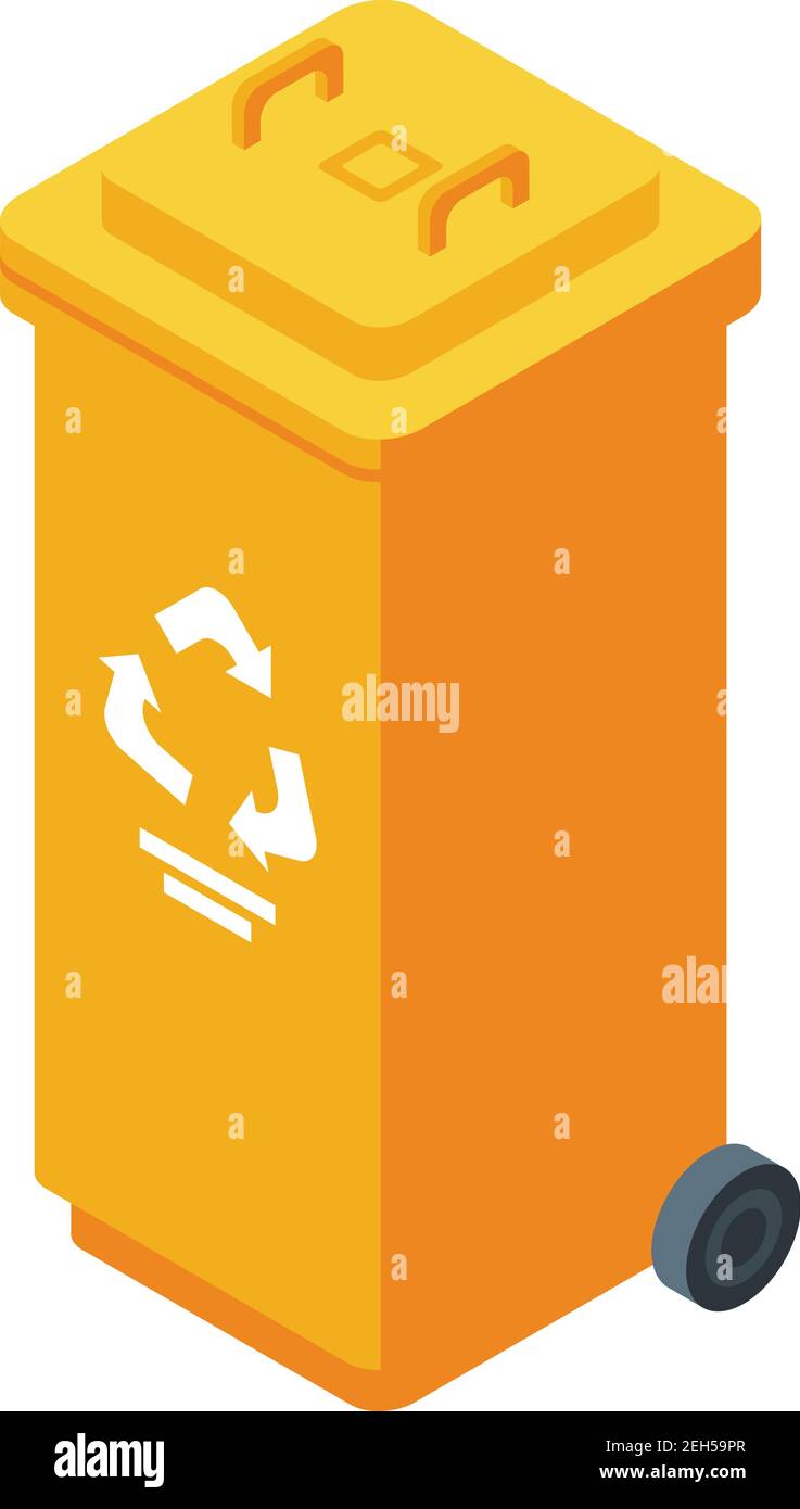 Waste container icon. Isometric of waste container vector icon for web ...