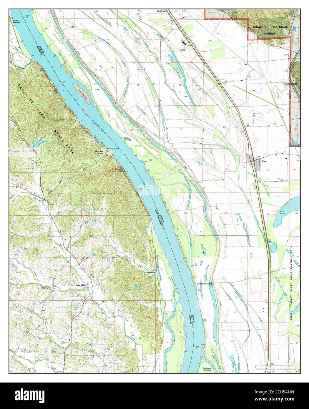 Ware, Illinois, map 1993, 1:24000, United States of America by Timeless ...