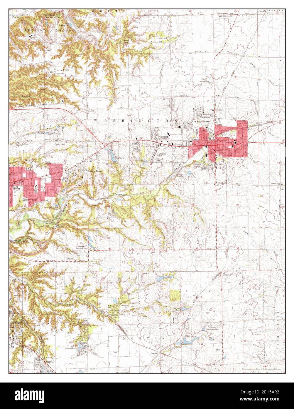 Washington, Illinois, map 1970, 1:24000, United States of America by ...