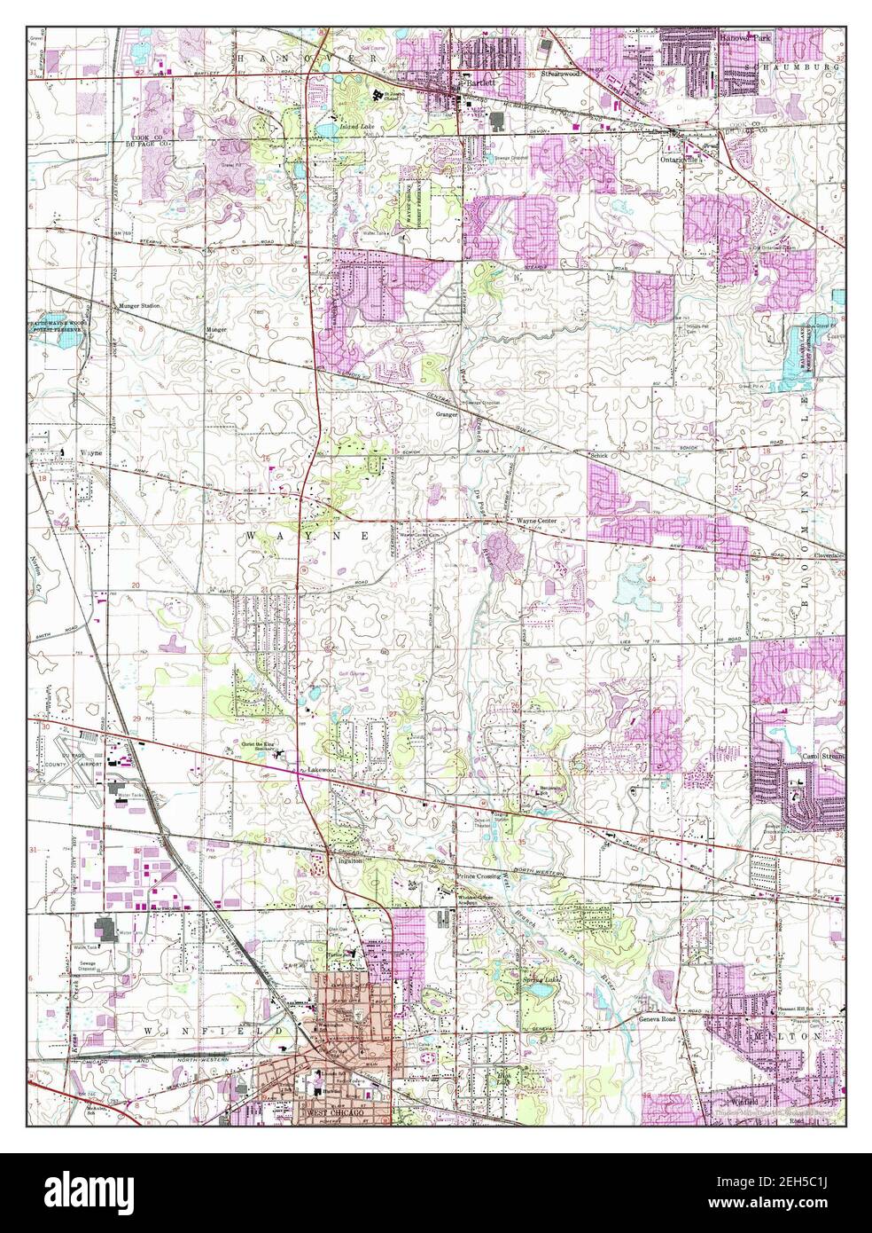 Chicago old map Cut Out Stock Images & Pictures - Alamy