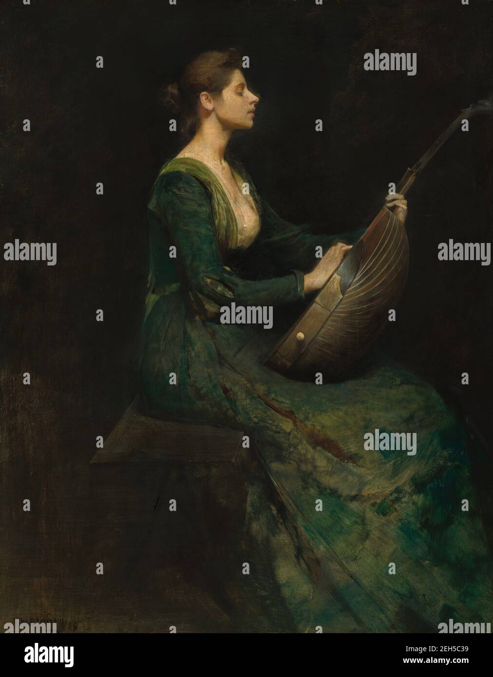 Lady with a Lute, 1886 Stock Photo - Alamy