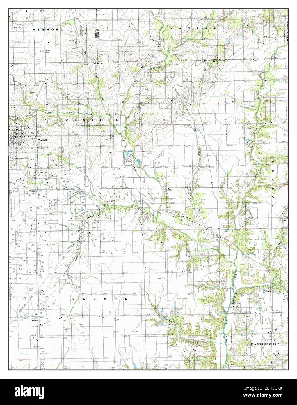 Westfield East, Illinois, map 1998, 1:24000, United States of America ...