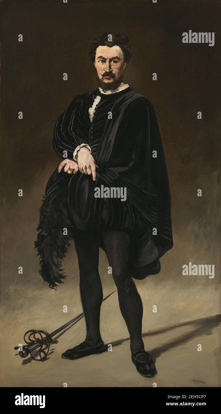 The Tragic Actor (Rouvière as Hamlet), 1866 Stock Photo - Alamy