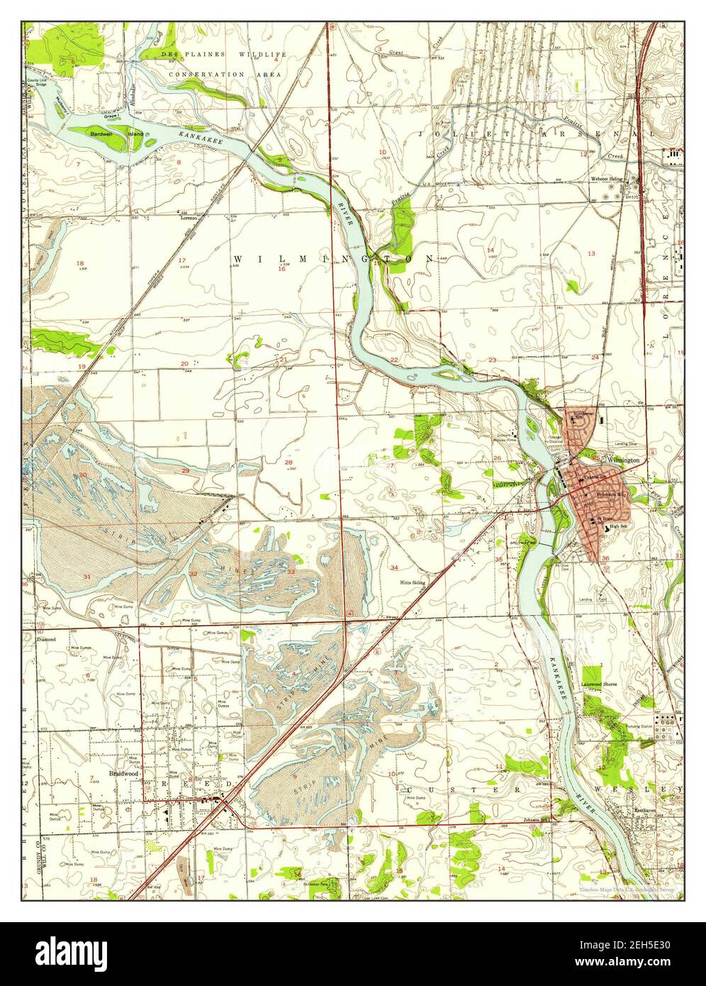 Wilmington illinois map Cut Out Stock Images & Pictures - Alamy