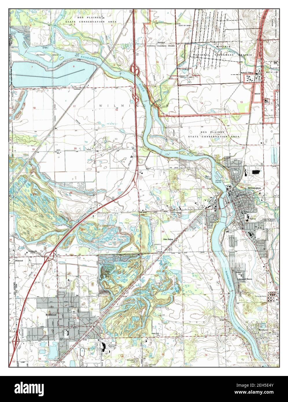 Wilmington, Illinois, map 1999, 1:24000, United States of America by ...