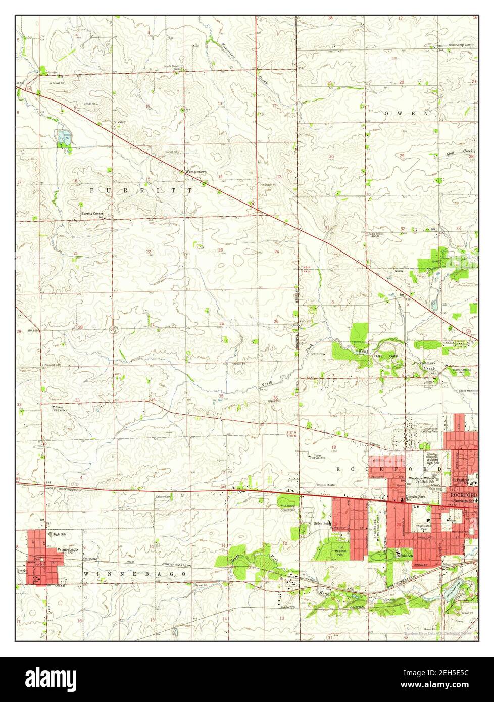 Map Of Winnebago High Resolution Stock Photography and Images - Alamy