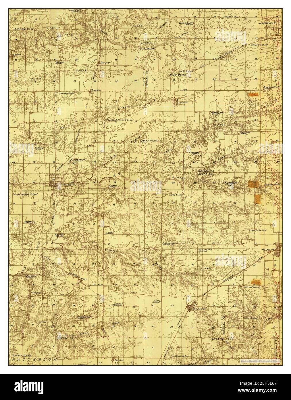 Winchester, Illinois, map 1924, 1:48000, United States of America by ...
