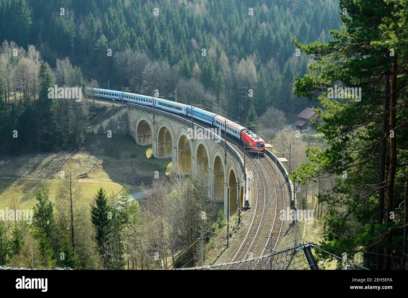 Austria, Semmering railway - oldest mountain railway of Europe and ...