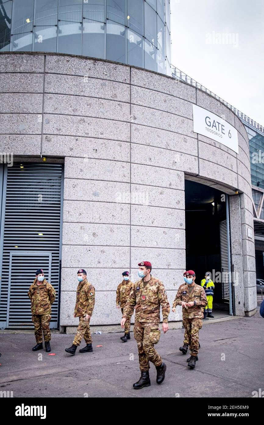 Milan - Hospital at the fair anti-covid-19 vaccination campaign for the ...