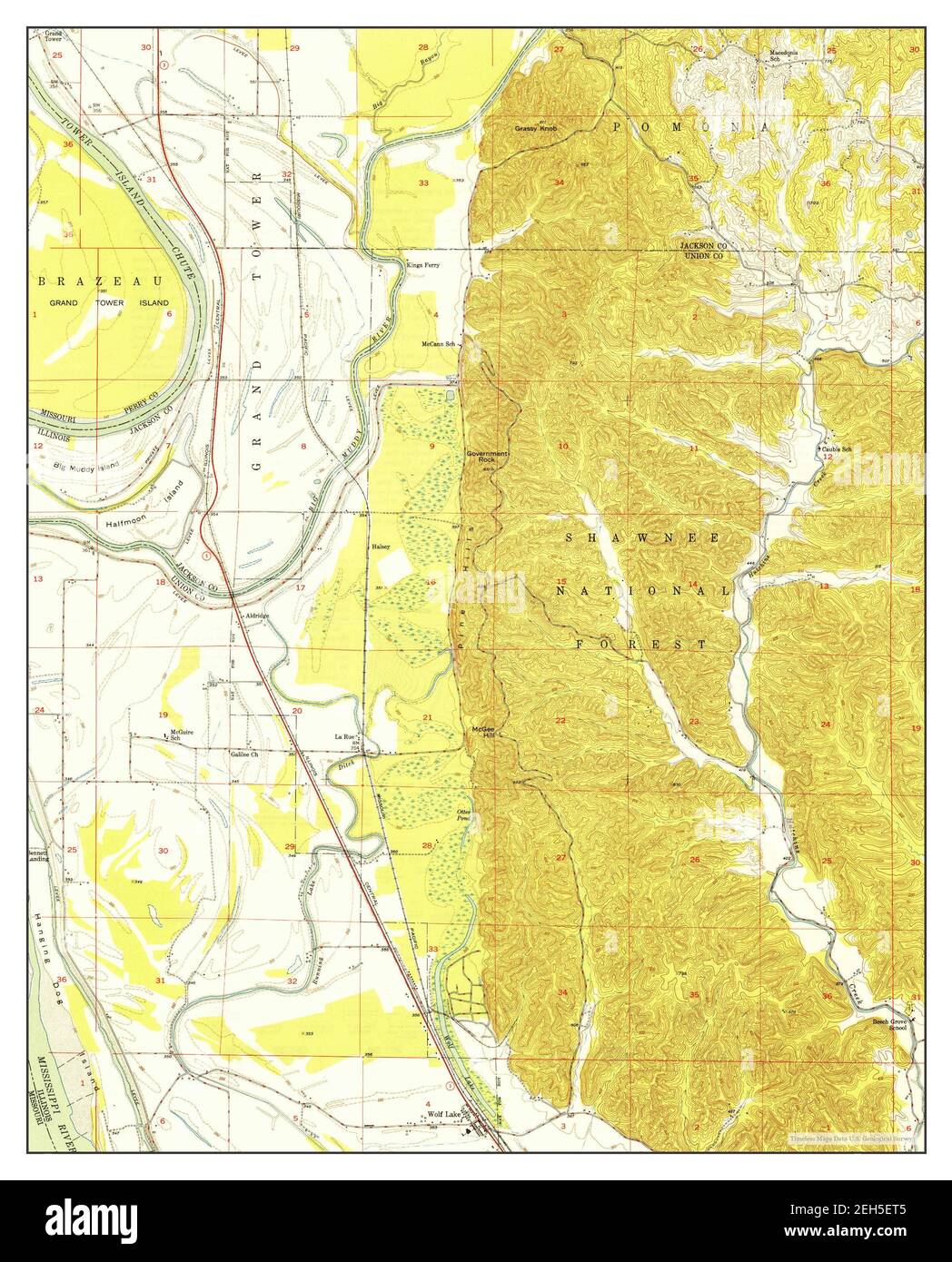 Wolf Lake, Illinois, map 1948, 1:24000, United States of America by ...