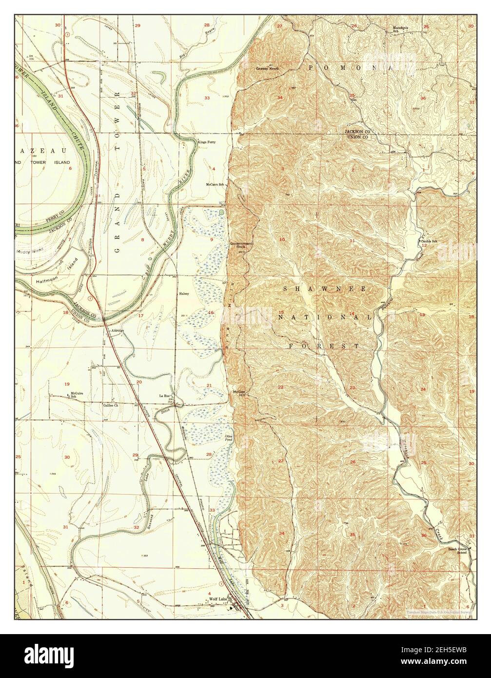 Wolf Lake, Illinois, map 1948, 1:24000, United States of America by ...