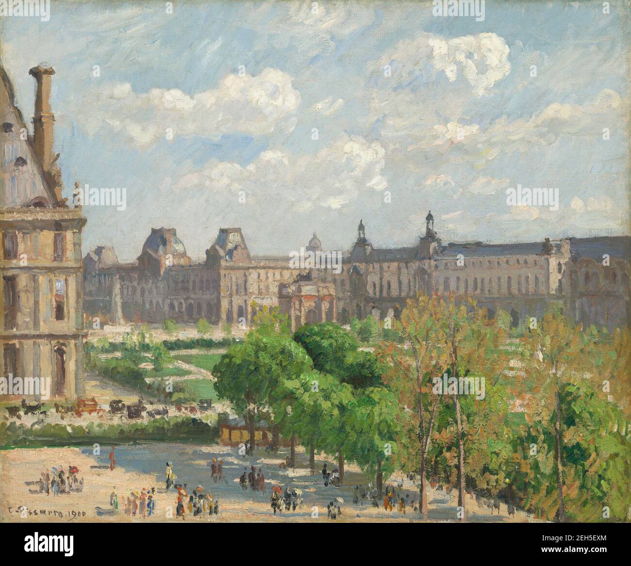 Louvre museum exterior 1900s hi-res stock photography and images - Alamy