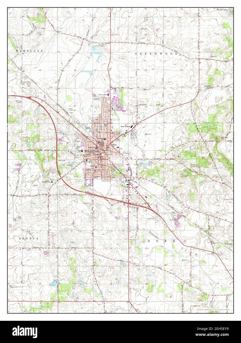 Woodstock, Illinois, map 1963, 1:24000, United States of America by ...