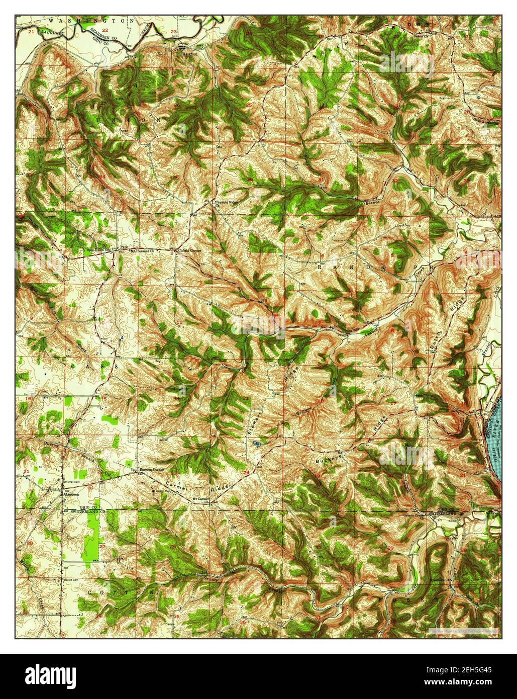 Aberdeen, Indiana, map 1953, 1:24000, United States of America by ...