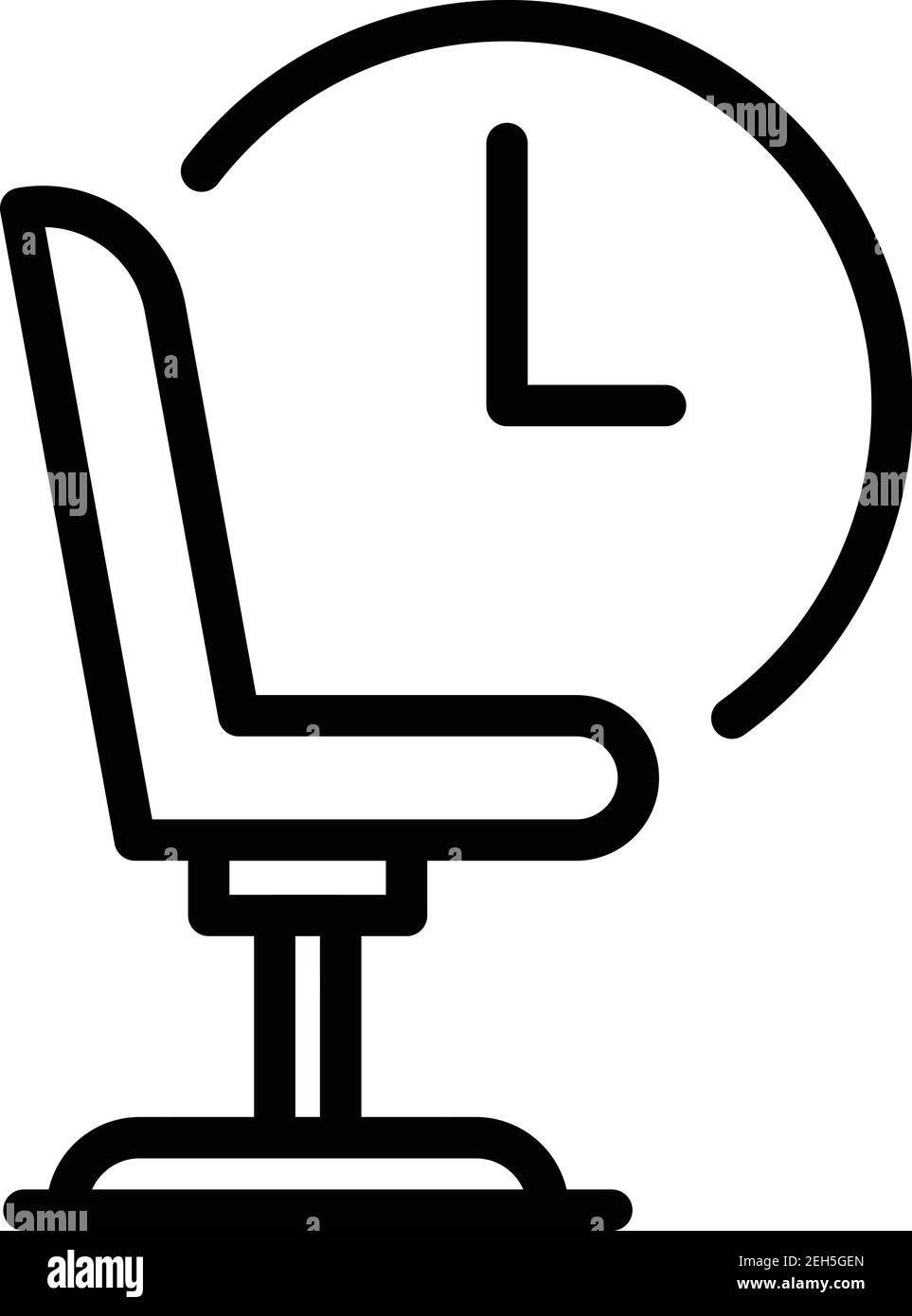 Chair waiting icon. Outline chair waiting vector icon for web design ...