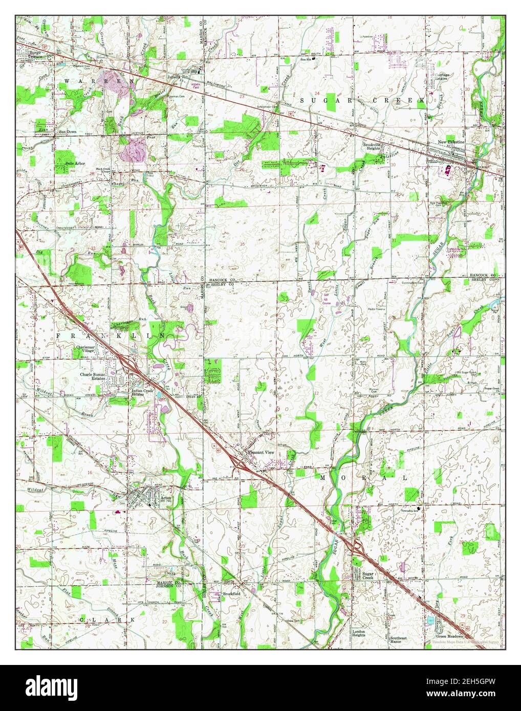 Acton, Indiana, map 1962, 1:24000, United States of America by Timeless ...