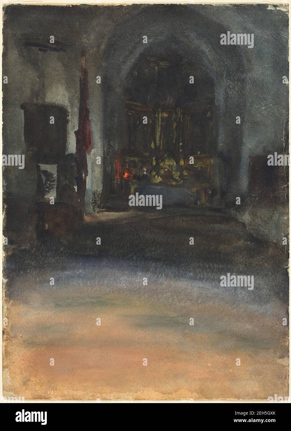 Spanish Church Interior, c. 1880 Stock Photo - Alamy