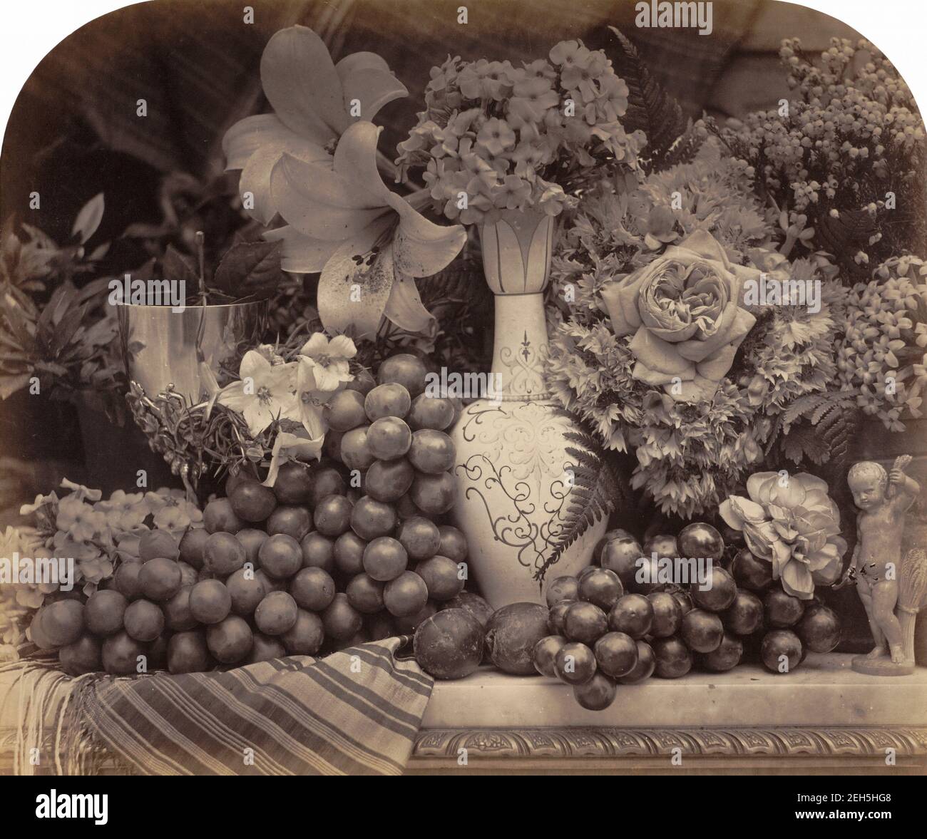 Fruit and Flowers, 1860 Stock Photo - Alamy
