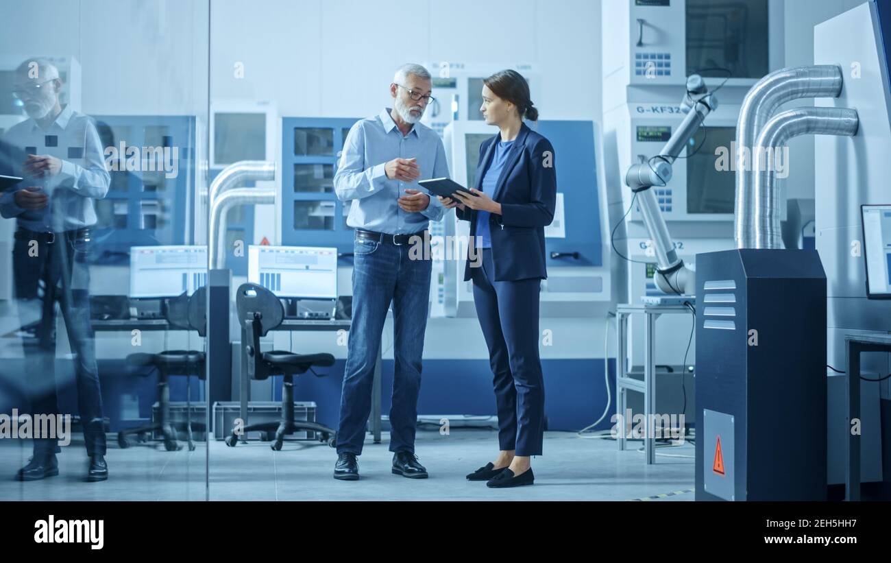 Inside Office: Digital Engineering Professional Working on Personal ...