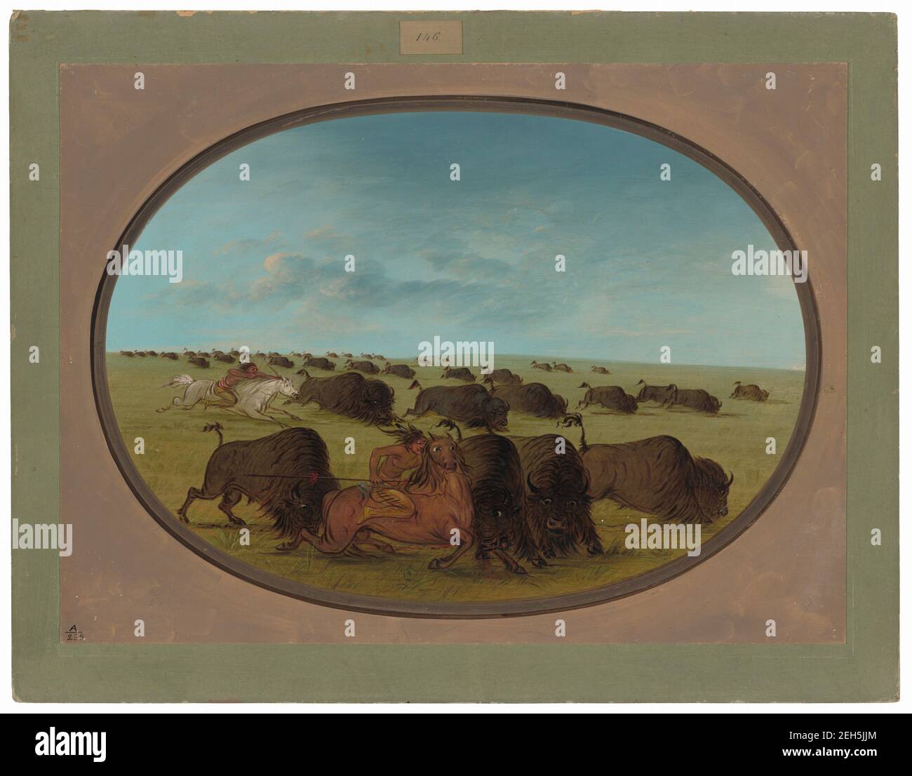 Buffalo chase george catlin hi-res stock photography and images - Alamy