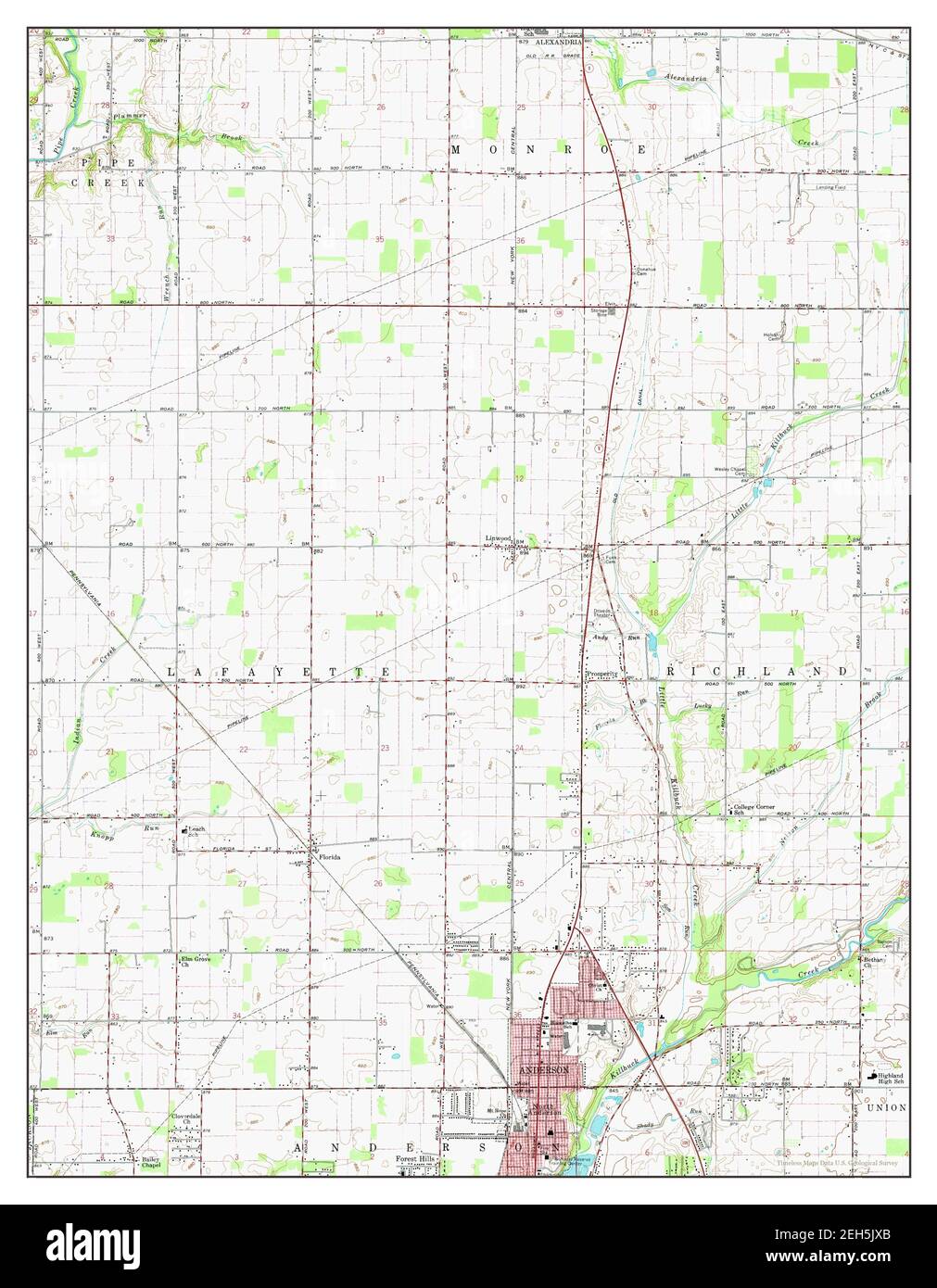 Anderson North, Indiana, map 1960, 1:24000, United States of America by ...