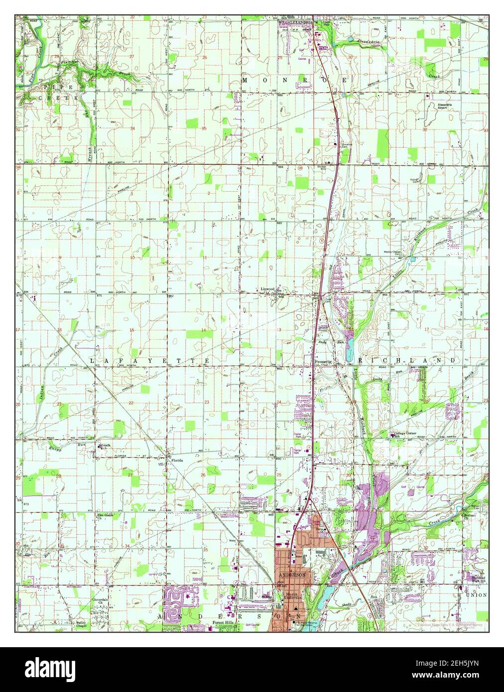 City Map Anderson Indiana 46012