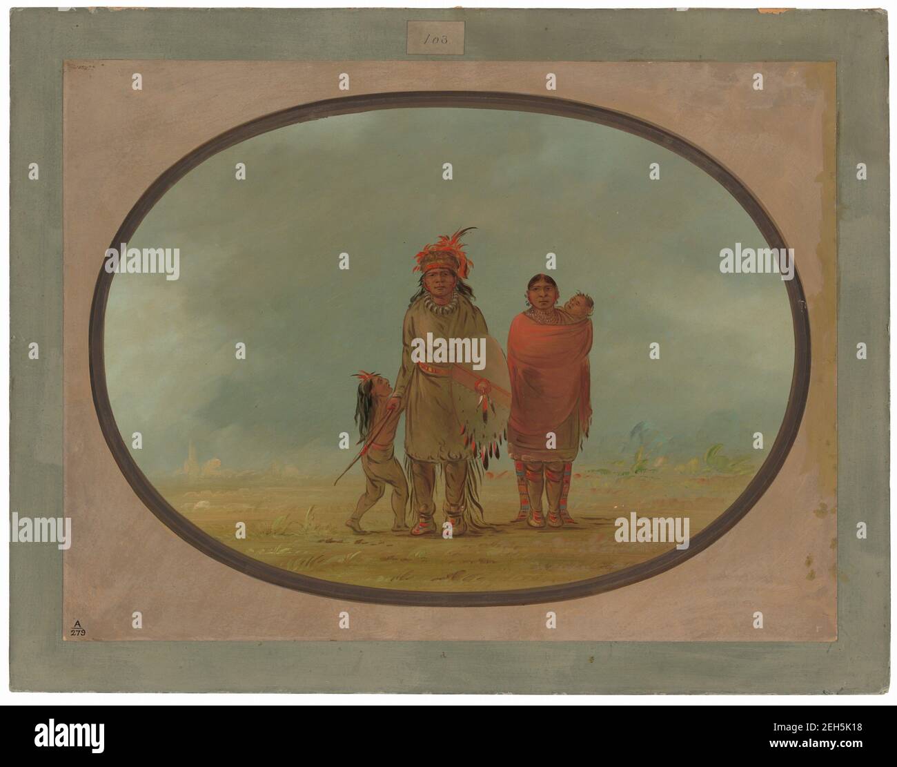 Copper Chief, His Wife, and Children, 1855/1869. Wun-nes-tó-ye-when ...