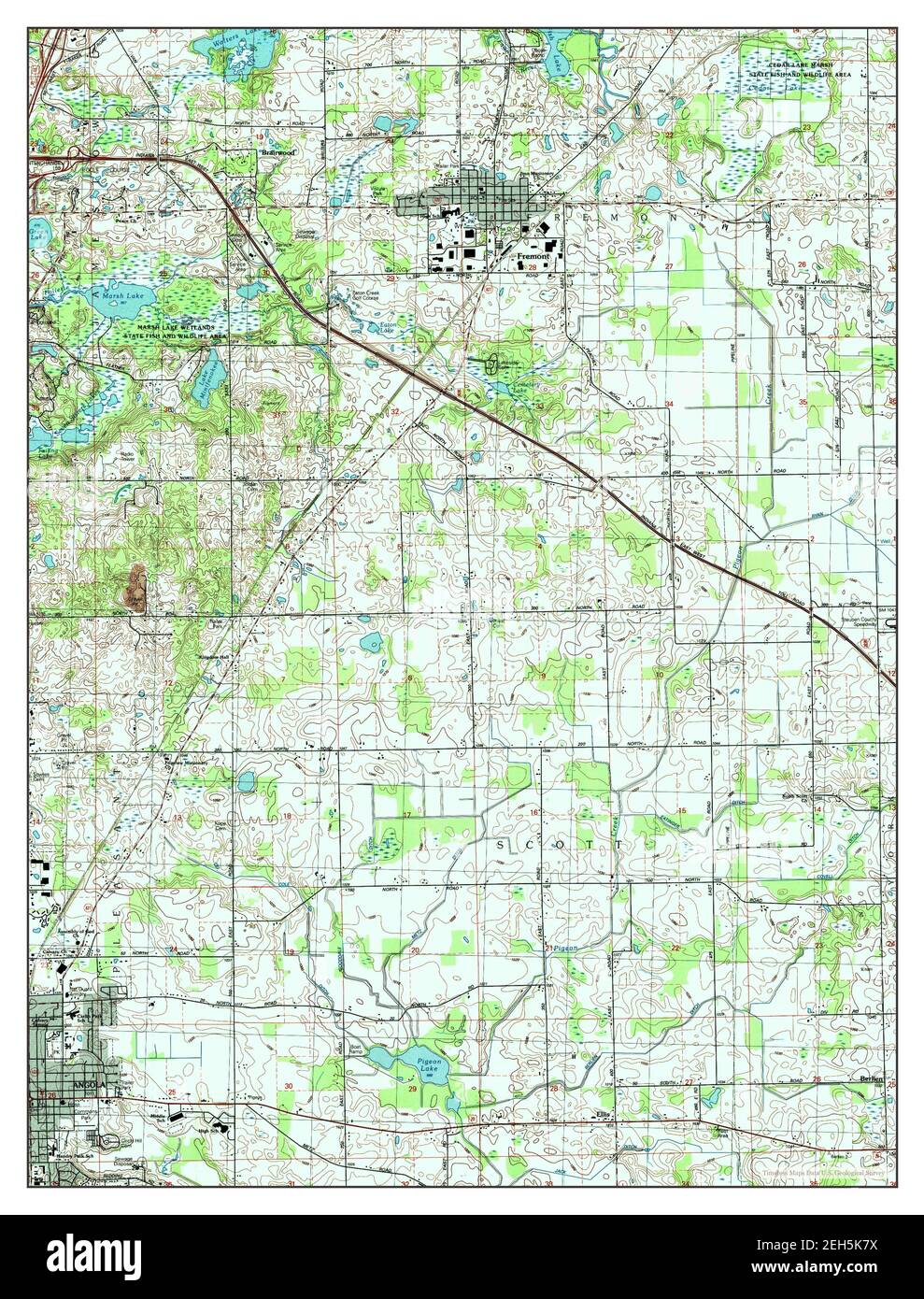 Angola East, Indiana, map 1993, 1:24000, United States of America by ...