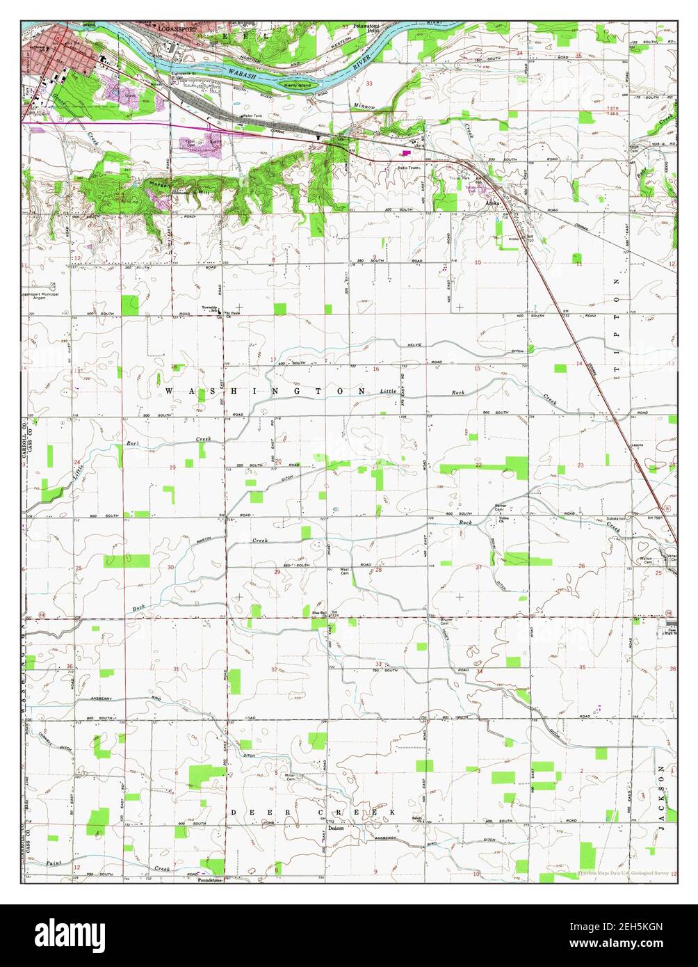 Anoka, Indiana, map 1972, 1:24000, United States of America by Timeless ...