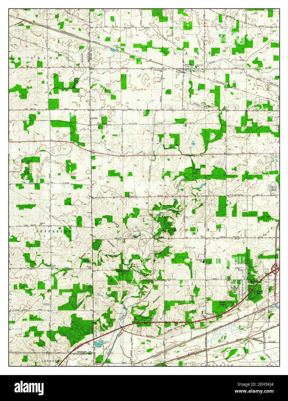 Map of arcola hi-res stock photography and images - Alamy