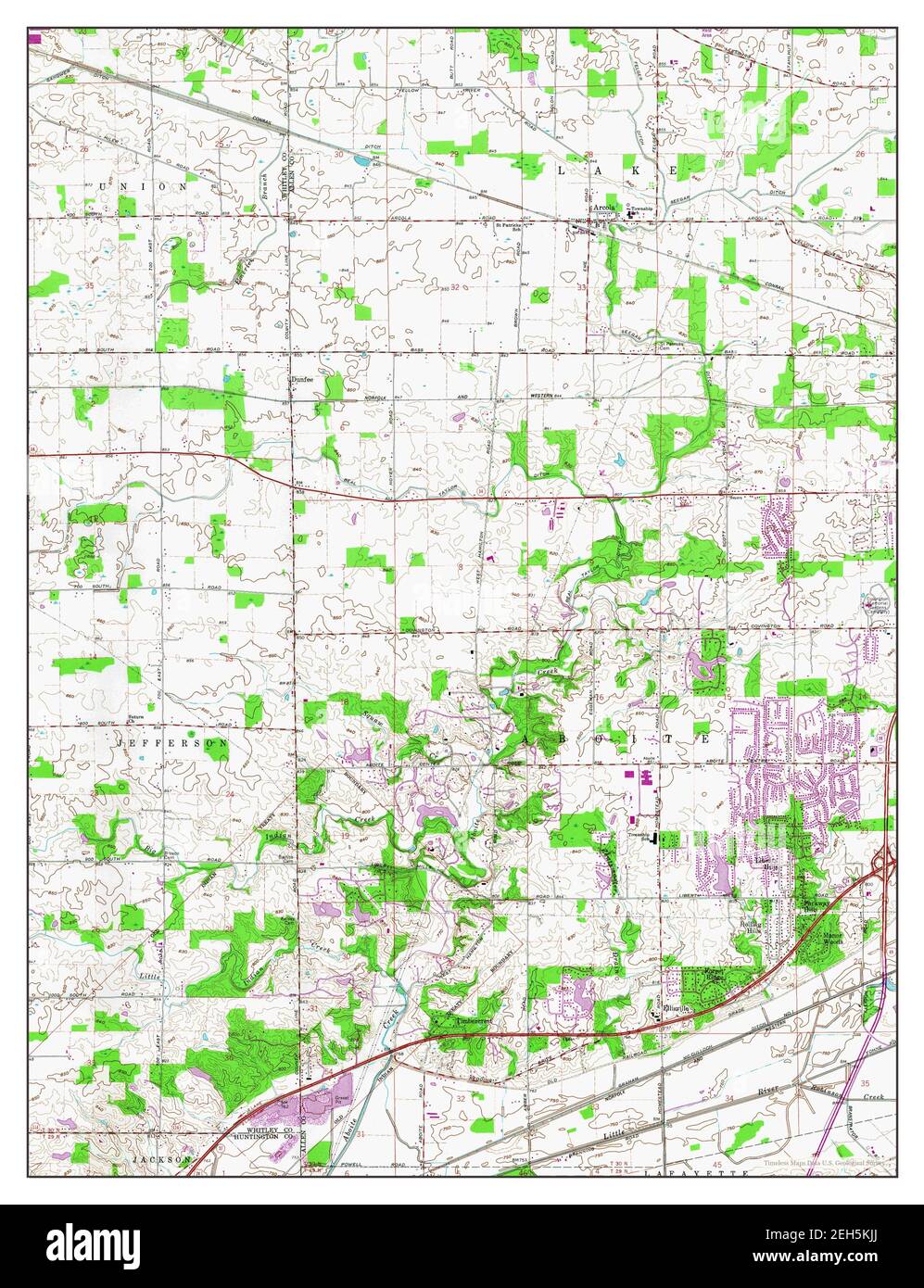 Arcola, Indiana, map 1961, 1:24000, United States of America by ...