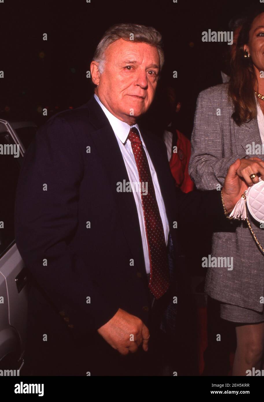 Rod Steiger and wife Paula Ellis attend the premiere of In Country on ...